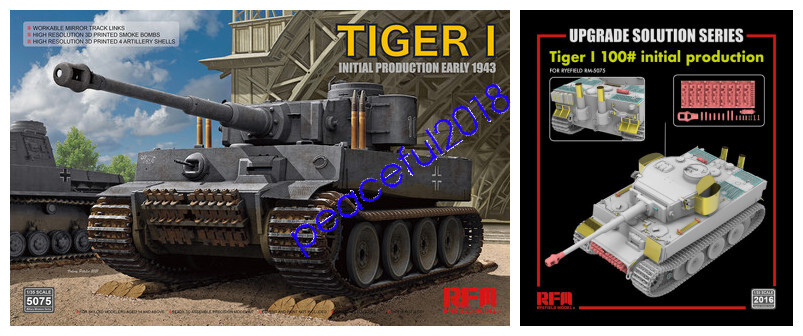 RYEFIELD MODEL RFM RM-5075 1/35 Tiger I Initial Production Early 1943 ...
