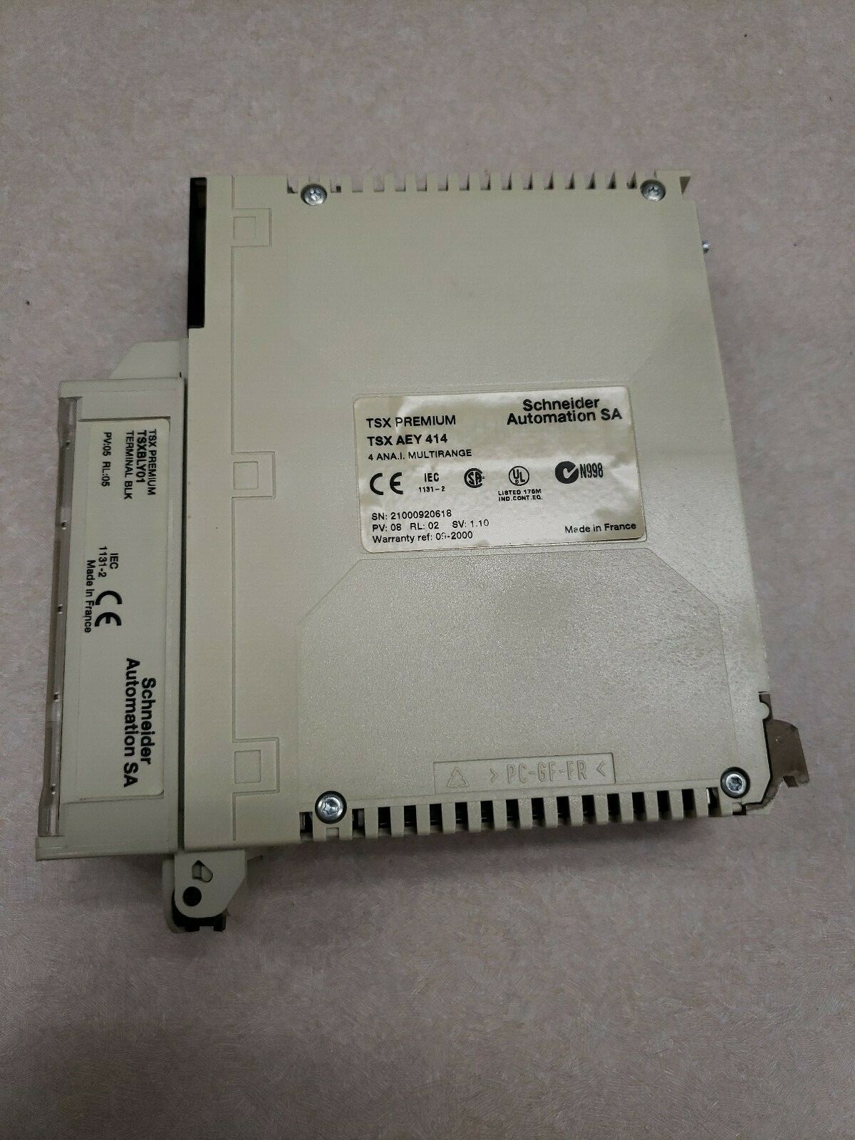 Schneider Automation SA TSX AEY 414 Premium Multirange Analog Input ...