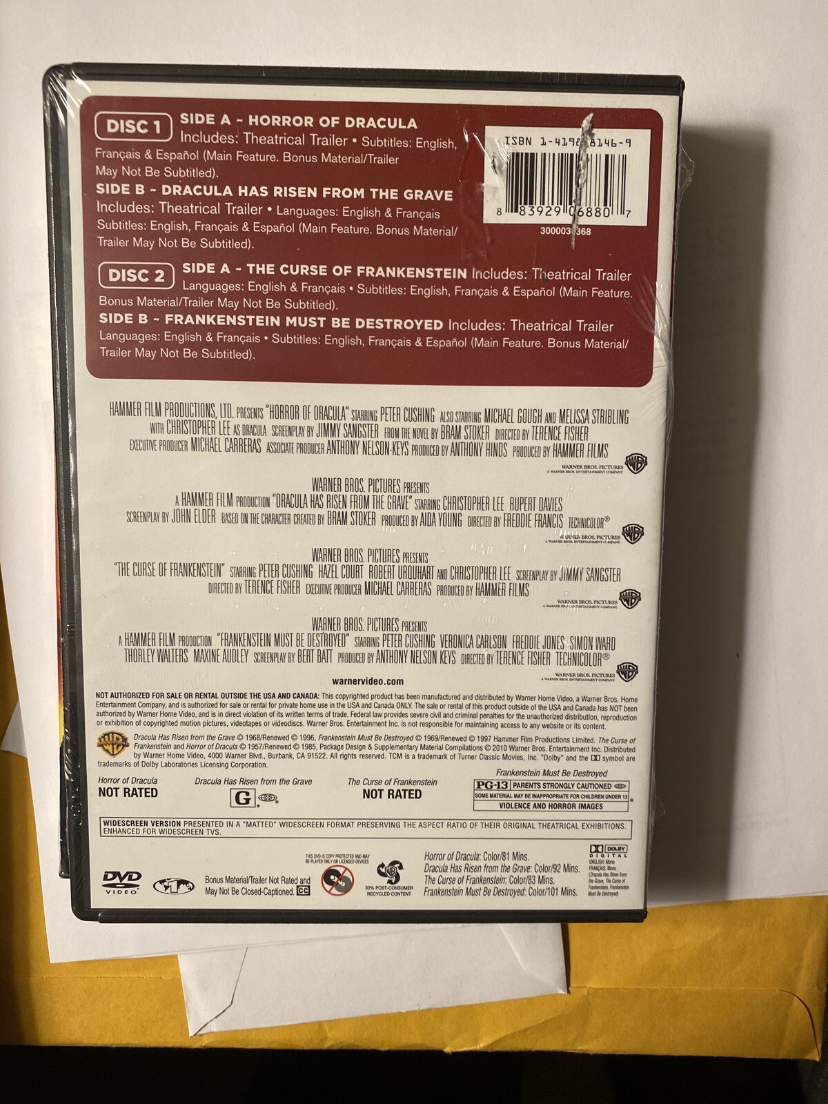 TCM Greatest Classic Films Collection: Hammer Horror DVD Freddie ...