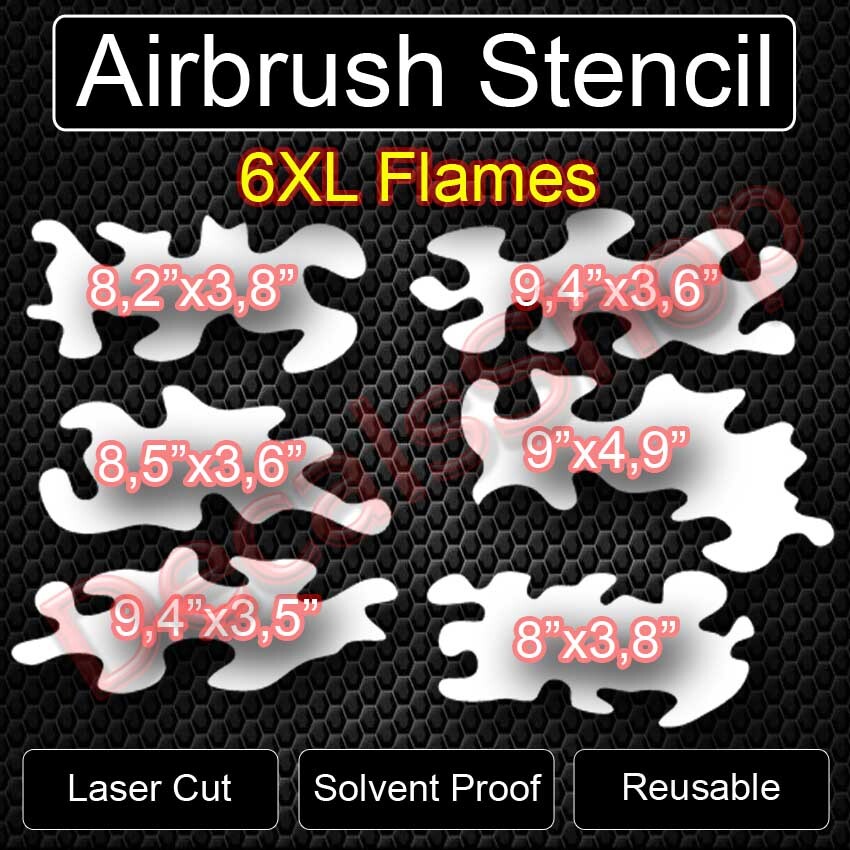 Flame Stencils For Airbrush