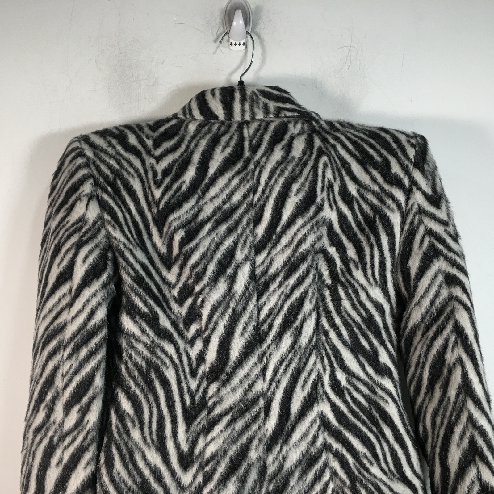 Women's Alyson Eastman Wool Muse Zebra Print Blazer, Size XS - Black ...