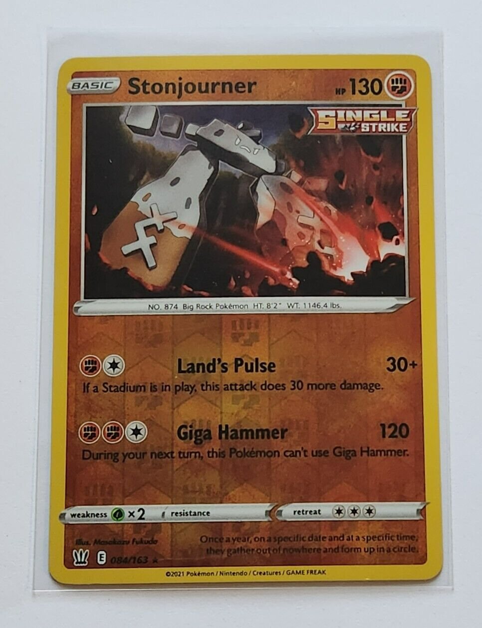 2021 POKEMON STONJOURNER HOLO TRADING CARD | eBay