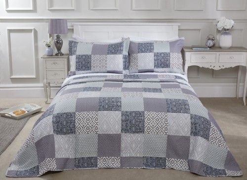 Bedspread Set 3Pcs Quilted Patchwork Bedspread Double King Single Bed ...