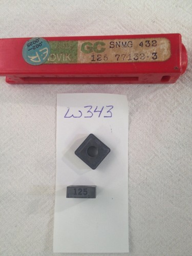 10 NEW SANDVIK SNMG 432 CARBIDE INSERTS. SWEDEN MADE. GRADE: 125 {W343 ...