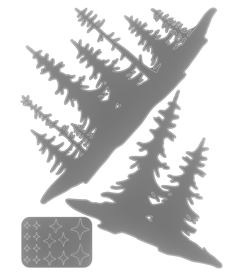 New Retired Sizzix Thinlits Forest Shadows #666334 3pc Retail $24.99 Tim Holtz | eBay