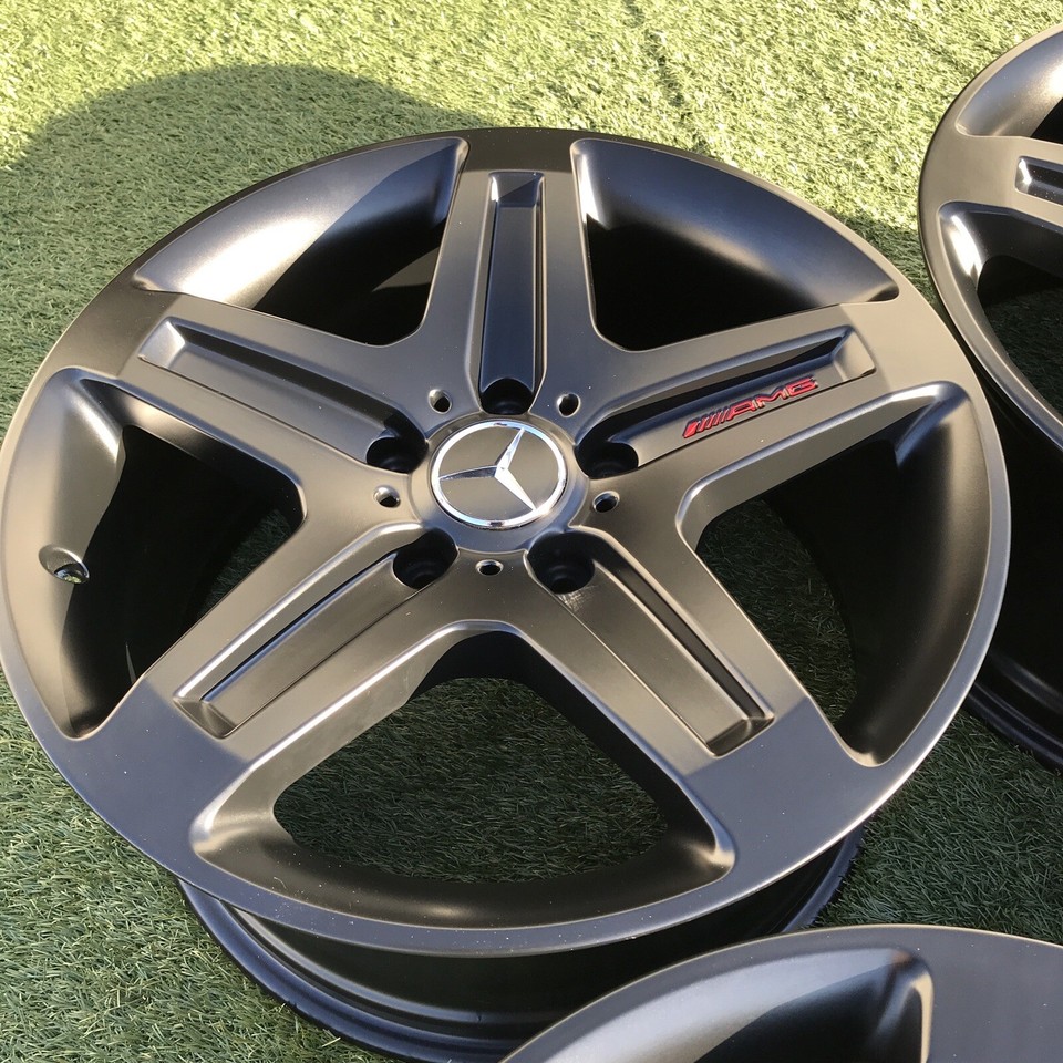 19" AMG G500 G550 RIMS G63 WHEELS STOCK RED AMG BLACK RIMS STOCK ...