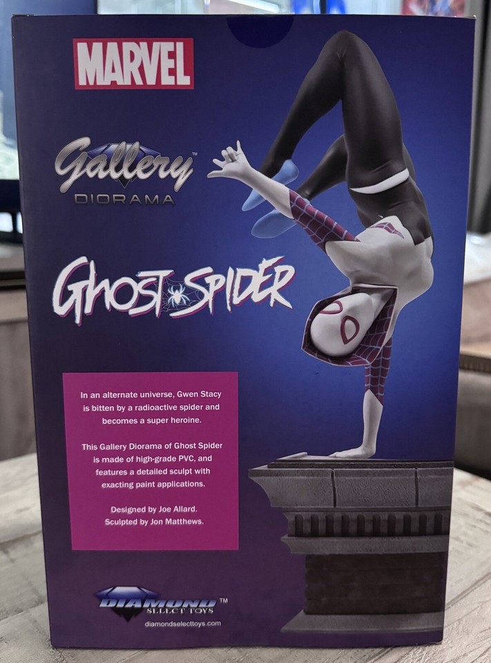 MARVEL GALLERY SPIDER-GWEN GHOST SPIDER HANDSTAND 11" DIORAMA TOY ...