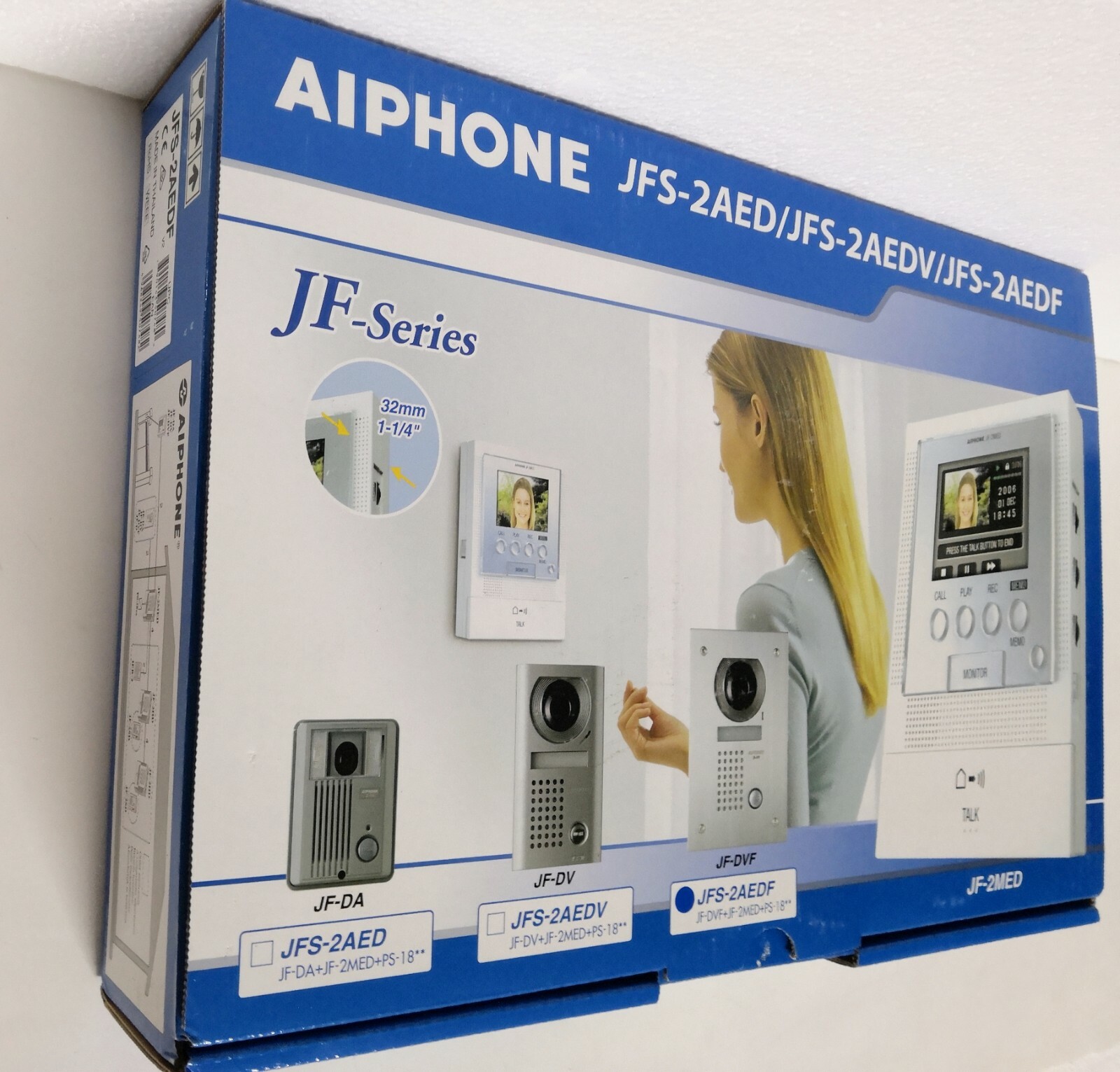 Aiphone JFS-2AEDF (JF-2MED, JF-DVF & PS-1820UL) Audio/Video Intercom ...