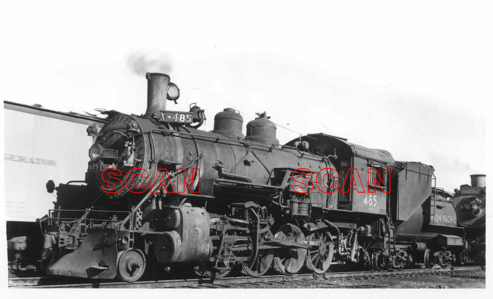 1AA170 RP 1954/2000s UNION PACIFIC RAILROAD 2-8-0 LOCO #485 TOPEKA KS ...