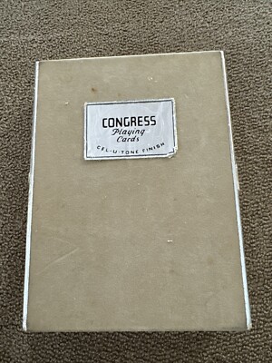 Congress Playing Cards Set In Case Vintage Made In USA (JL) | eBay