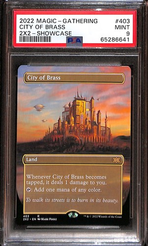 MTG Double Masters 2022 - PSA 9 - City of Brass Showcase Borderless | eBay
