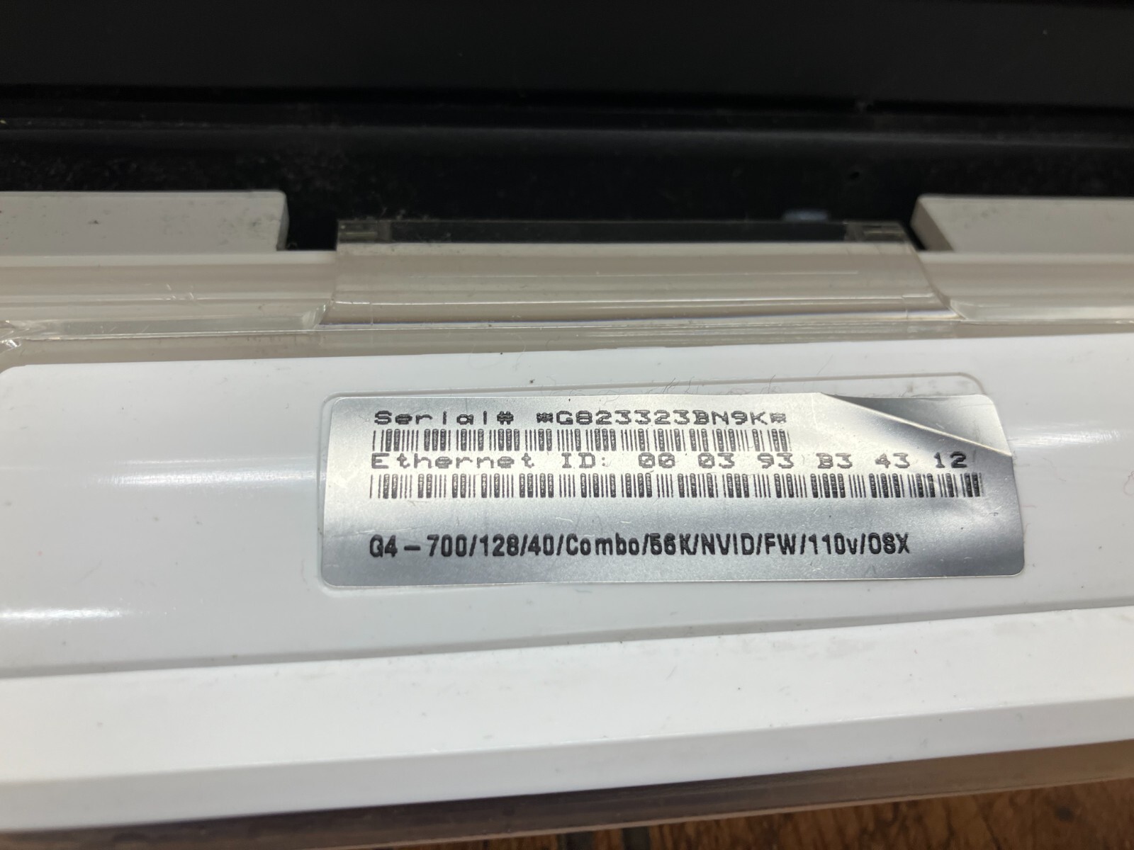 2002 Apple eMac Computer A1002 G4-700/128/40/Combo/56K POWERs ON NO ...