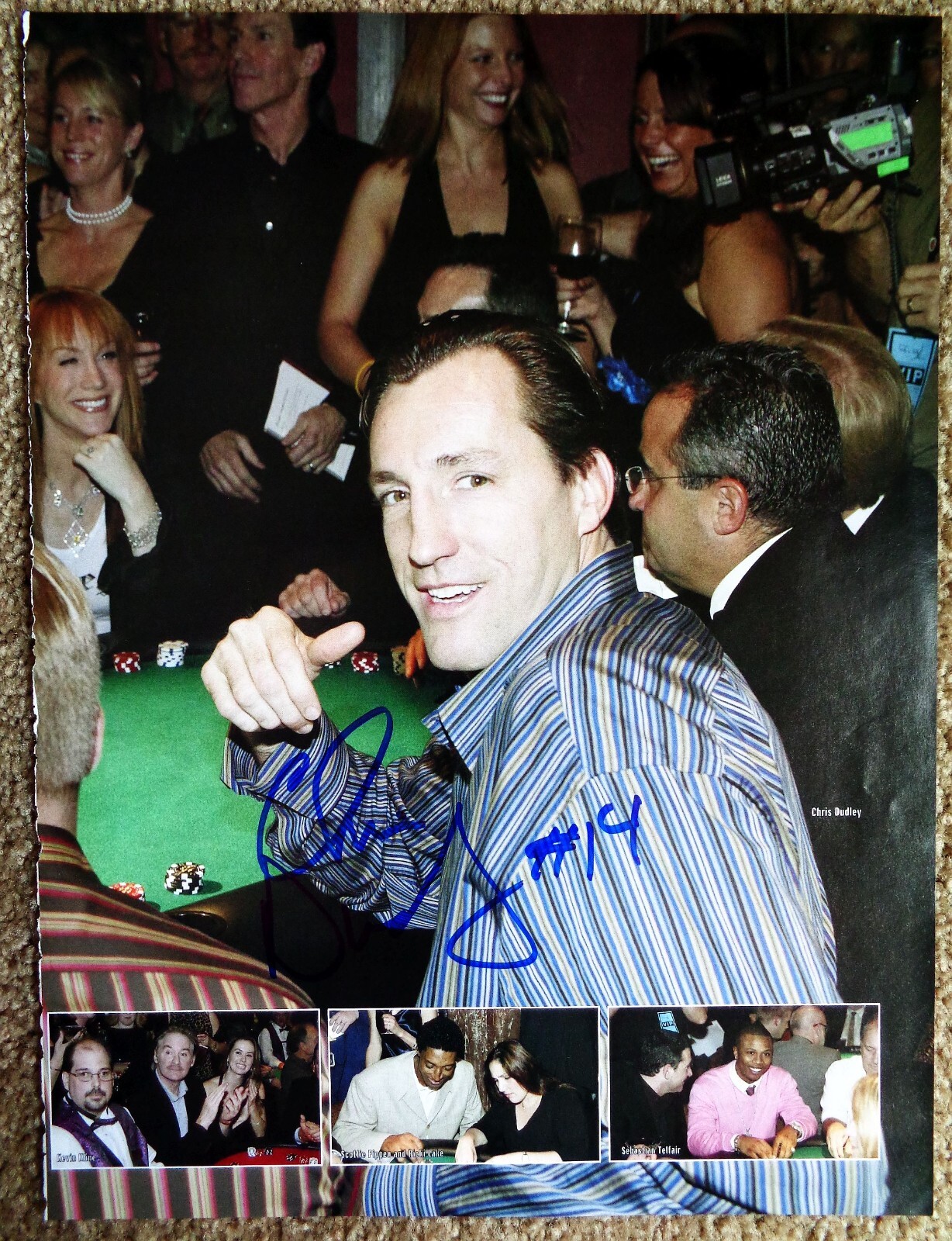 Signed CHRIS DUDLEY Magazine PICTURE In-Person Portland Blazers ...