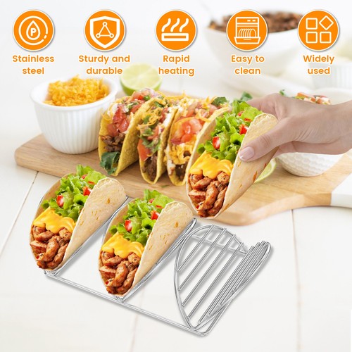 2Pcs Taco Holder Stainless Steel Stands Up Taco Shell Stand Rustproof ...