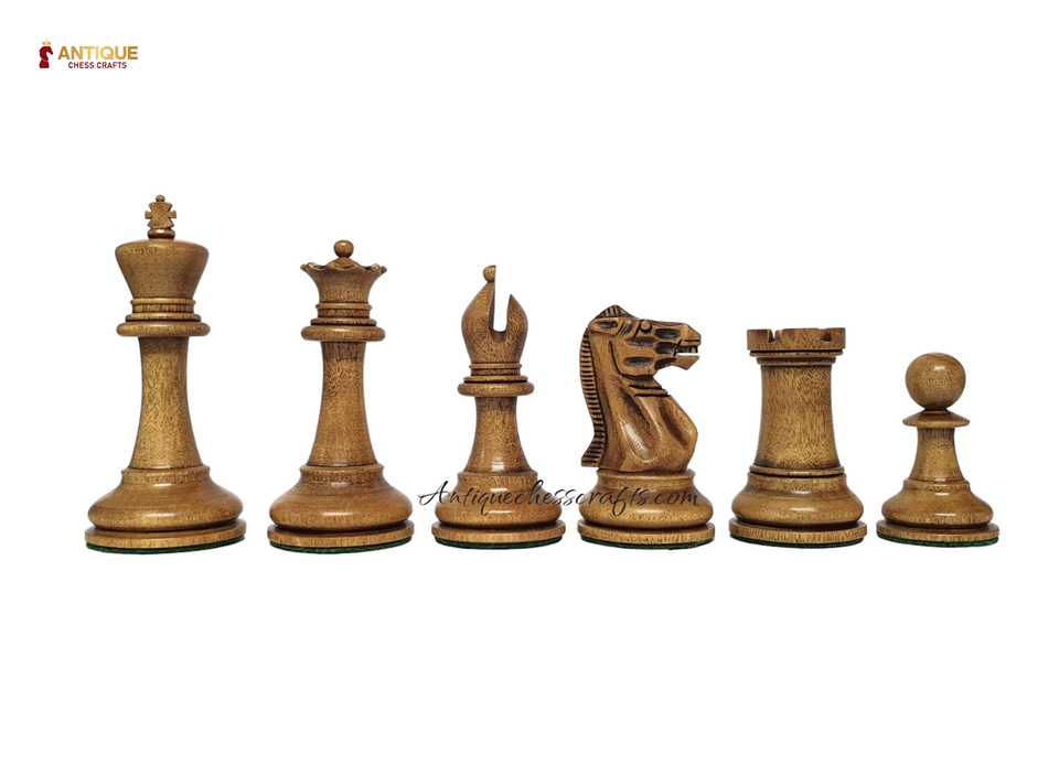 The Staunton Series (Jaques Pattern) Chess Pieces in Ebony & Distressed ...