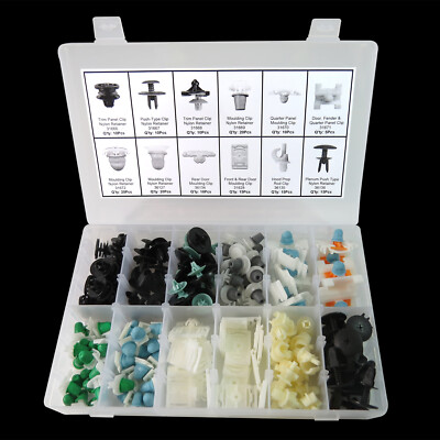 160 Clips Trim Panel Door Moulding Fender Retainer Assortment For VW ...