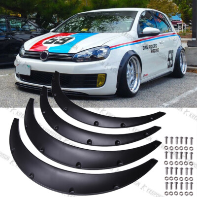 For VW Golf MK5 MK6 MK7 Car Fender Flares Extra Wide Body Kit Wheel ...