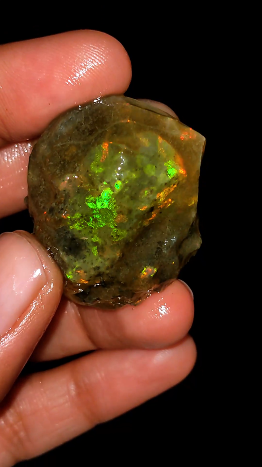 Fancy Rough Natural 81.5 Carat Opal Ethiopian Oil Opal Raw, Fire Opal ...
