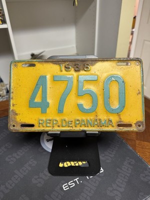 1938 Republic De Panama License Plate In Original Condition | eBay