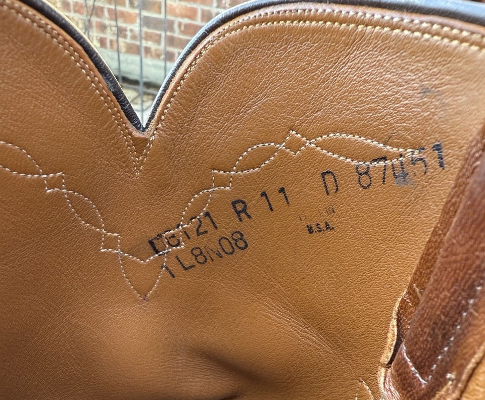 Lucchese Cowboy Roper Recolor 11 D Brown Vintage New Heel Cap | eBay
