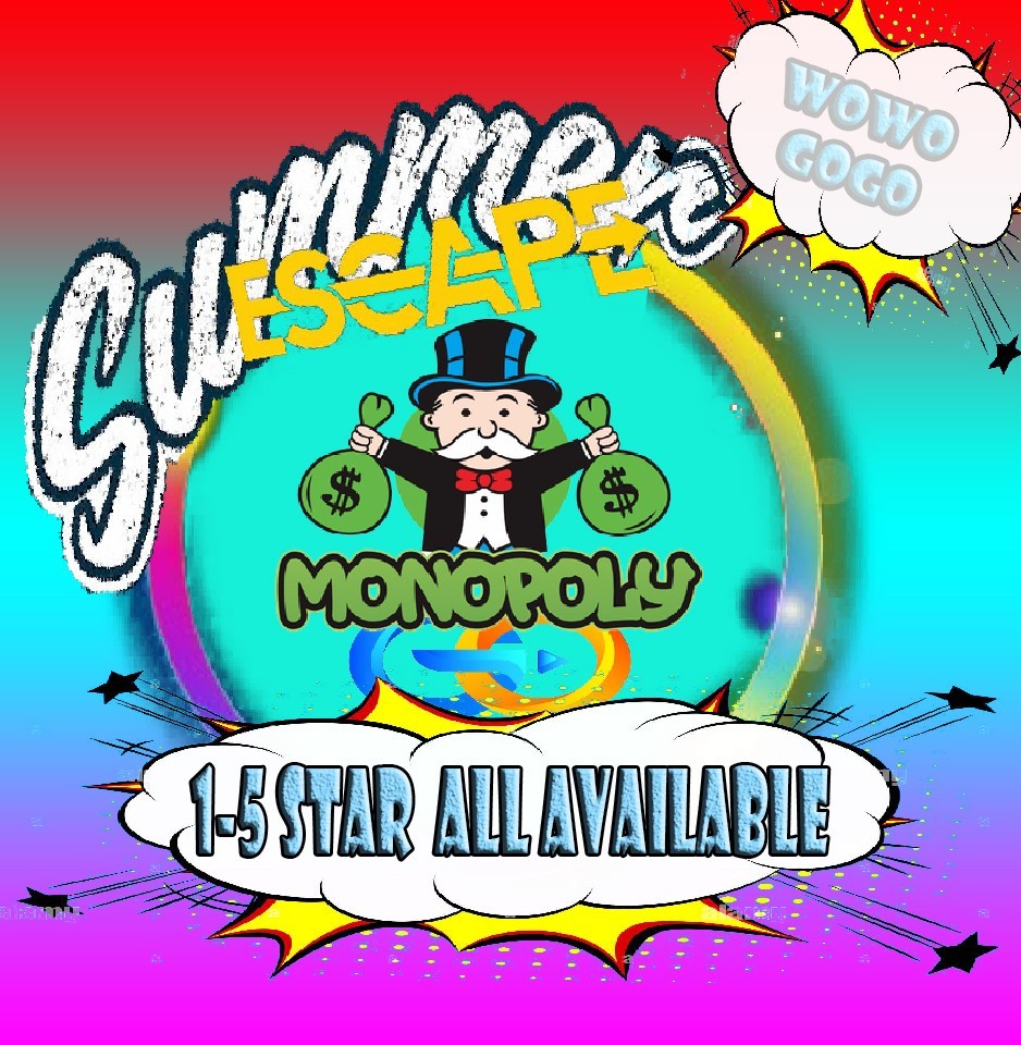 Scoop Down 4 Stars Sticker - monopoly SUMMER ESCAPE ALBUM go | eBay