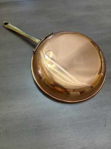 Vintage Copral Copper Skillet Frying Pan w/Brass Handle Made In ...