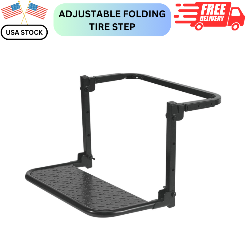 Tire Wheel Step Up Adjustable Ladder Non-Slip Platform Folding Grip SUV ...