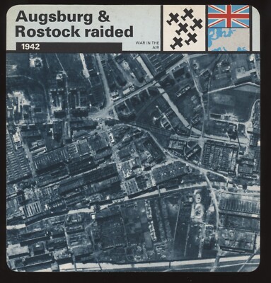 Augsburg & Rostock Raided Edito Service Card Second World War II Air | eBay