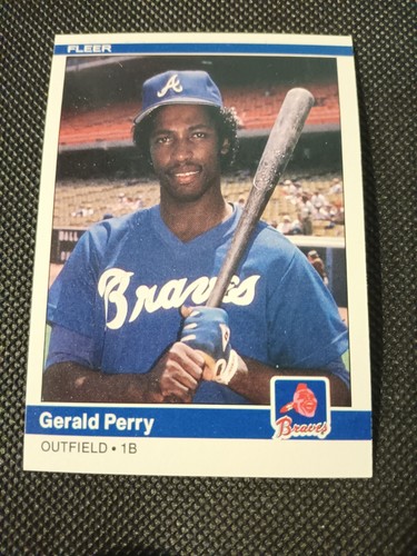 1984 GERALD PERRY FLEER UPDATE BASEBALL ROOKIE CARD RC #U-92 ATLANTA ...