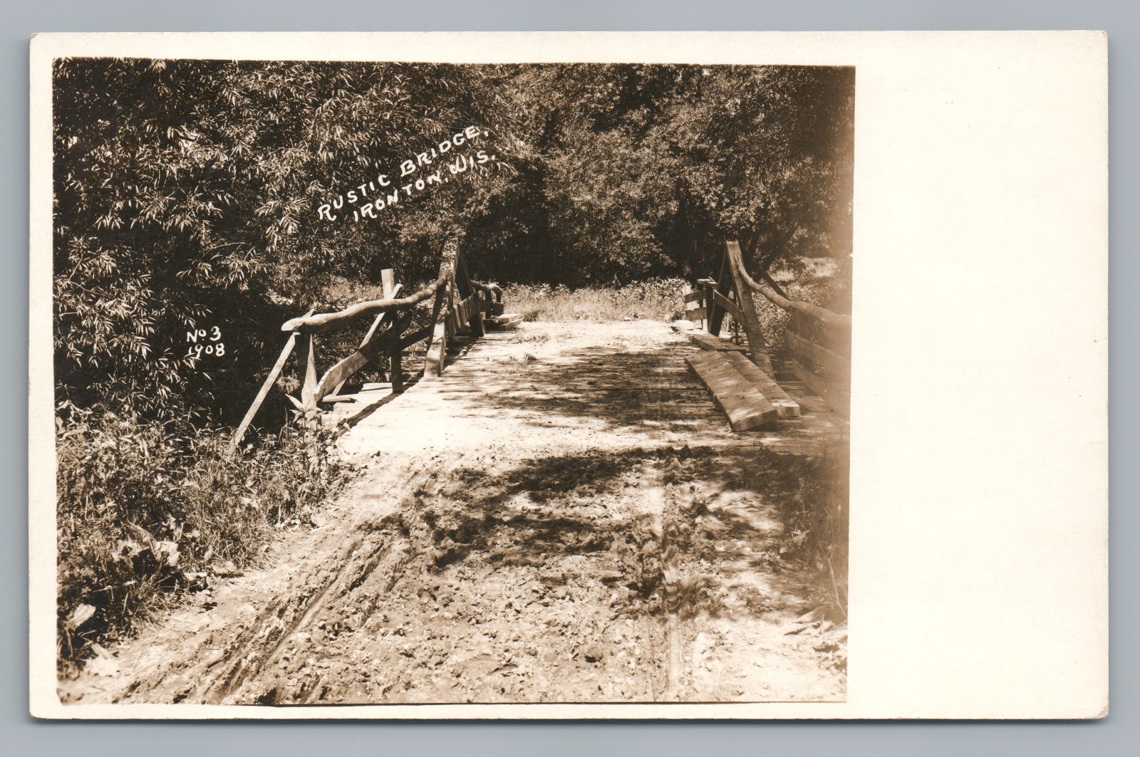 "Rustic Bridge” Ironton WI RPPC Dirt Road—Sauk County AZO 1910s | eBay