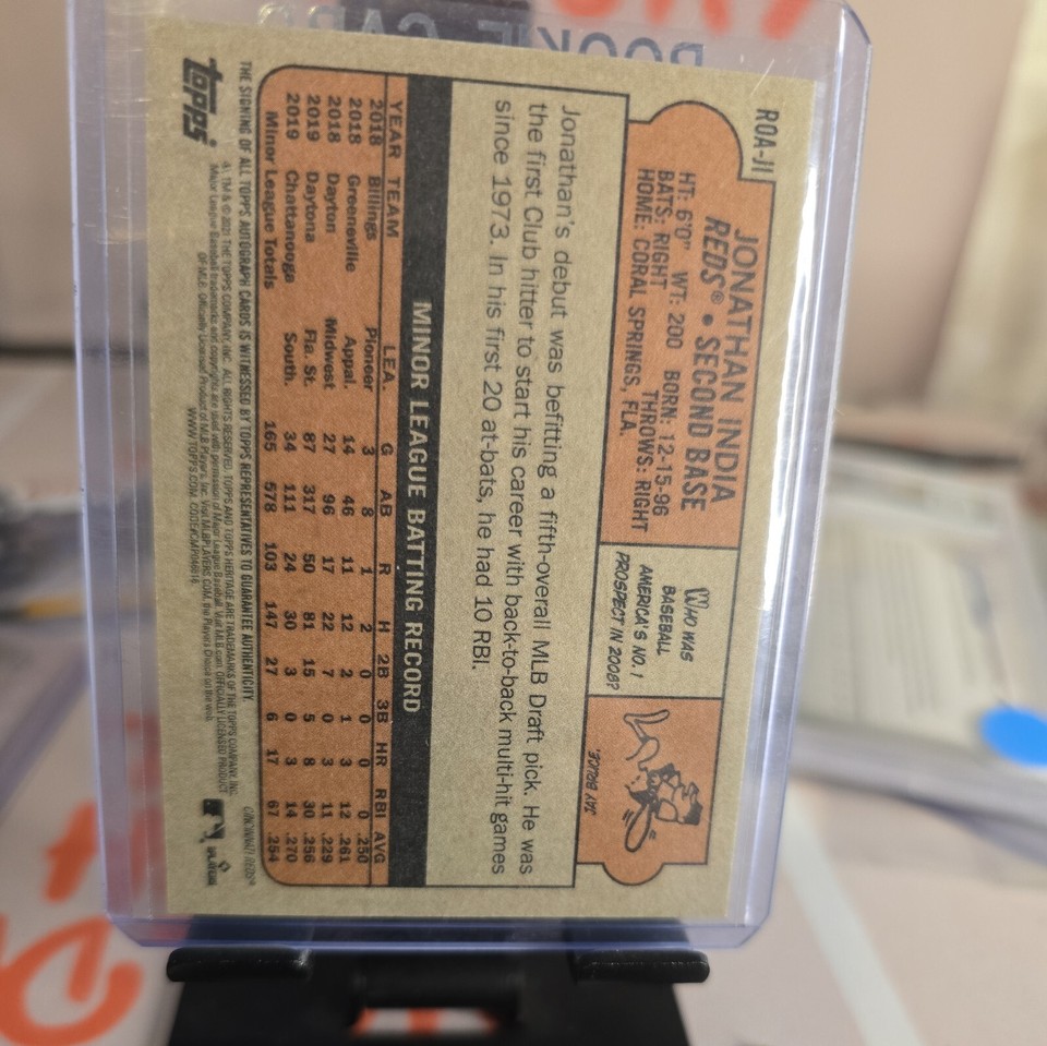 2021 Topps Heritage High Number - Real One Auto #ROA-JI Jonathan India ...