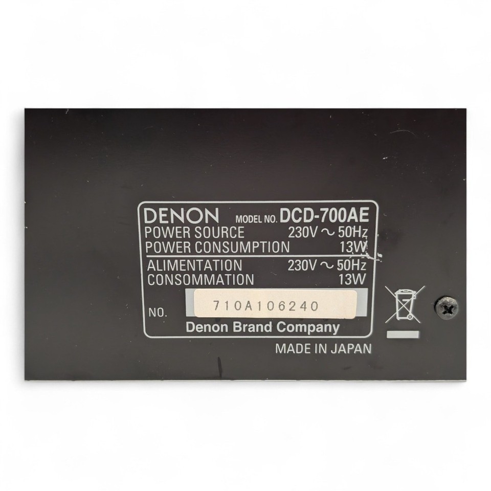 DENON DCD-700AE CD Player AL24 Processing Burr-Brown DAC MP3 WMA ...