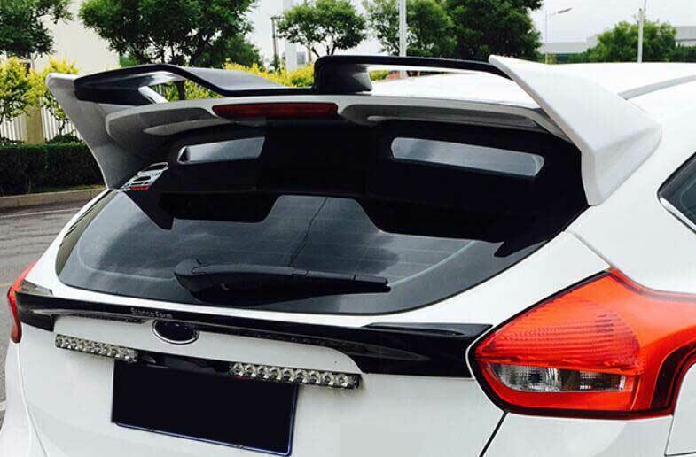 For Ford Focus Hatchback 2012-2018 SS White Black Rear Trunk Spoiler ...