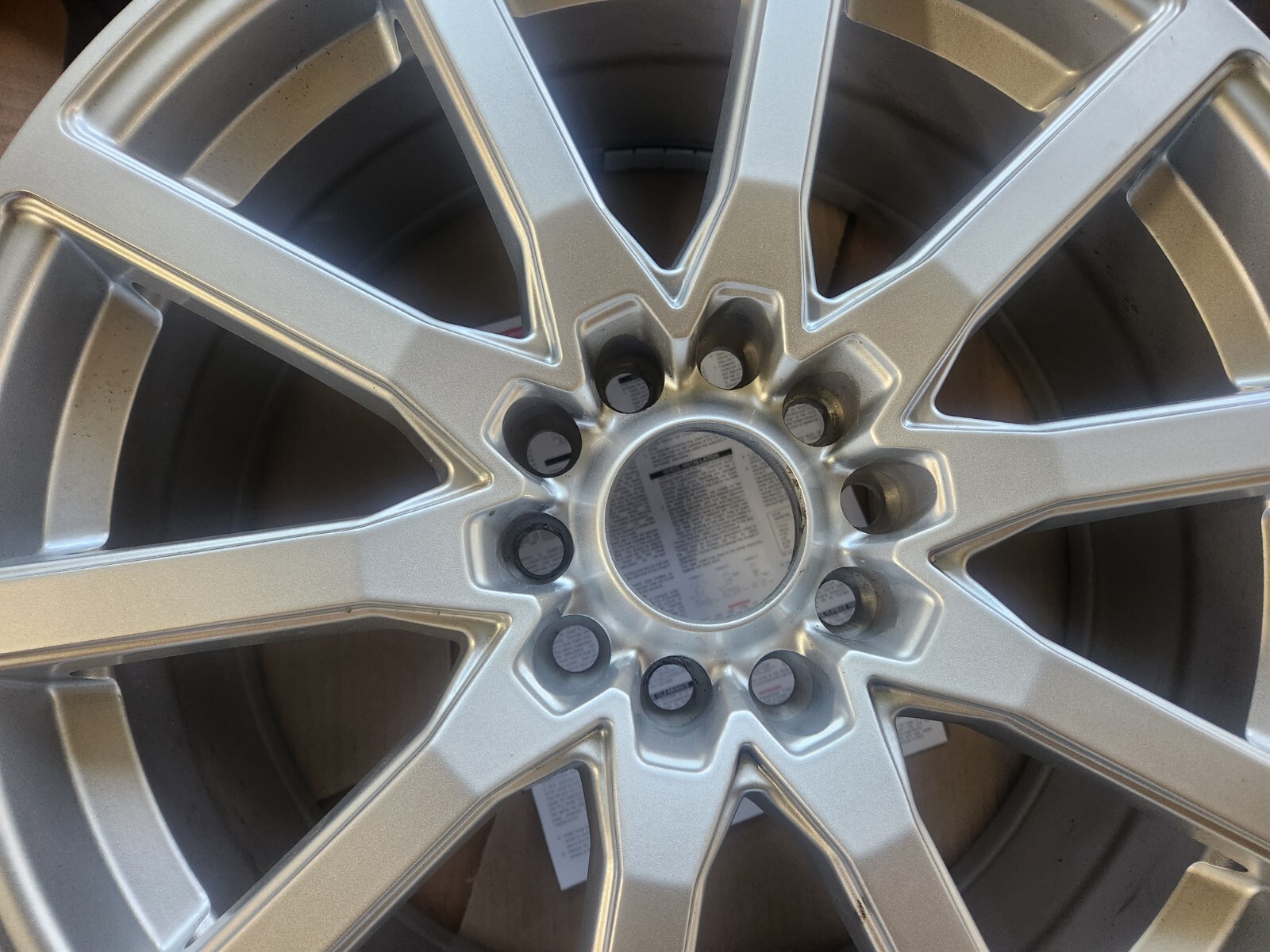 17" Voxx Este Bright Silver Wheel 17x7.5 5x112/5x120 40mm Passenger 5 ...