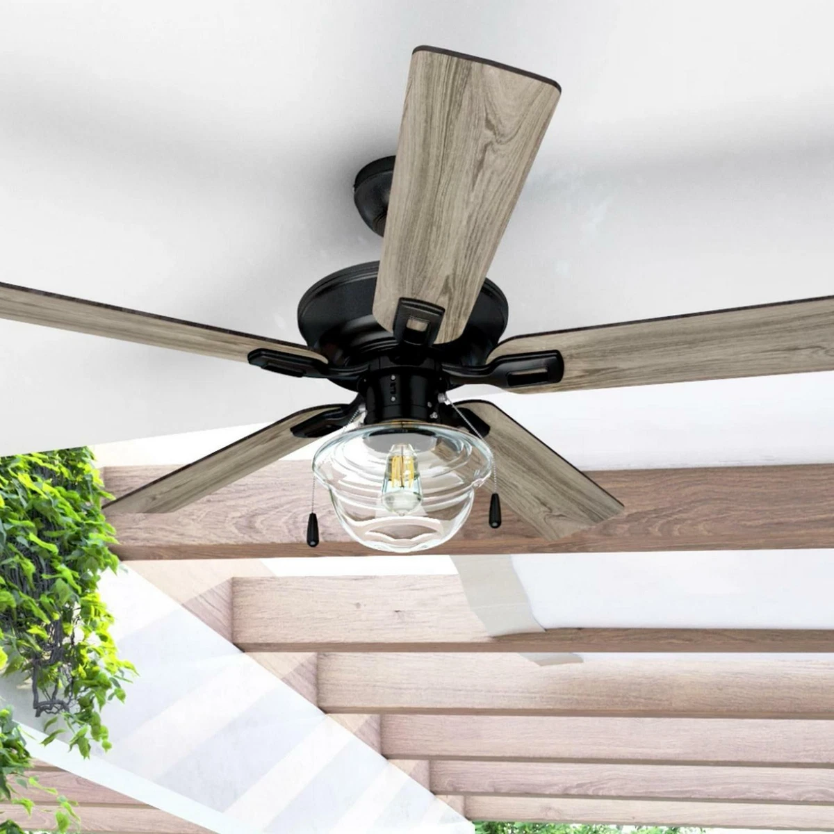 Damp Location Ceiling Fan With Light | Shelly Lighting