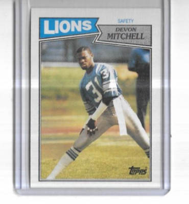 1987 Topps Football #327 Devon Mitchell Detroit Lions | eBay