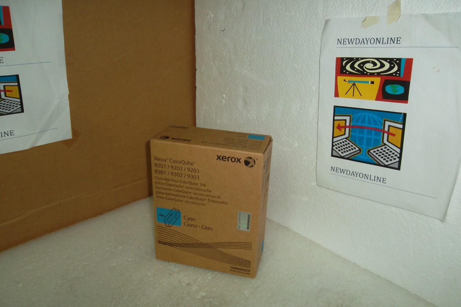 XEROX 108R00829 ColorQube Ink Cyan for 9201 9202 9203 9301 9302 9303 ...