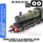 GWR 43xx 2-6-0 Mogul 4358 BR Lined Green DCC Steam Loco 1:76 OODapol 4S ...