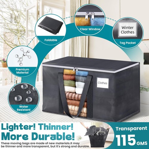 Extra Large Moving Bags with Visible PVC Window Lightweight but Durable ...