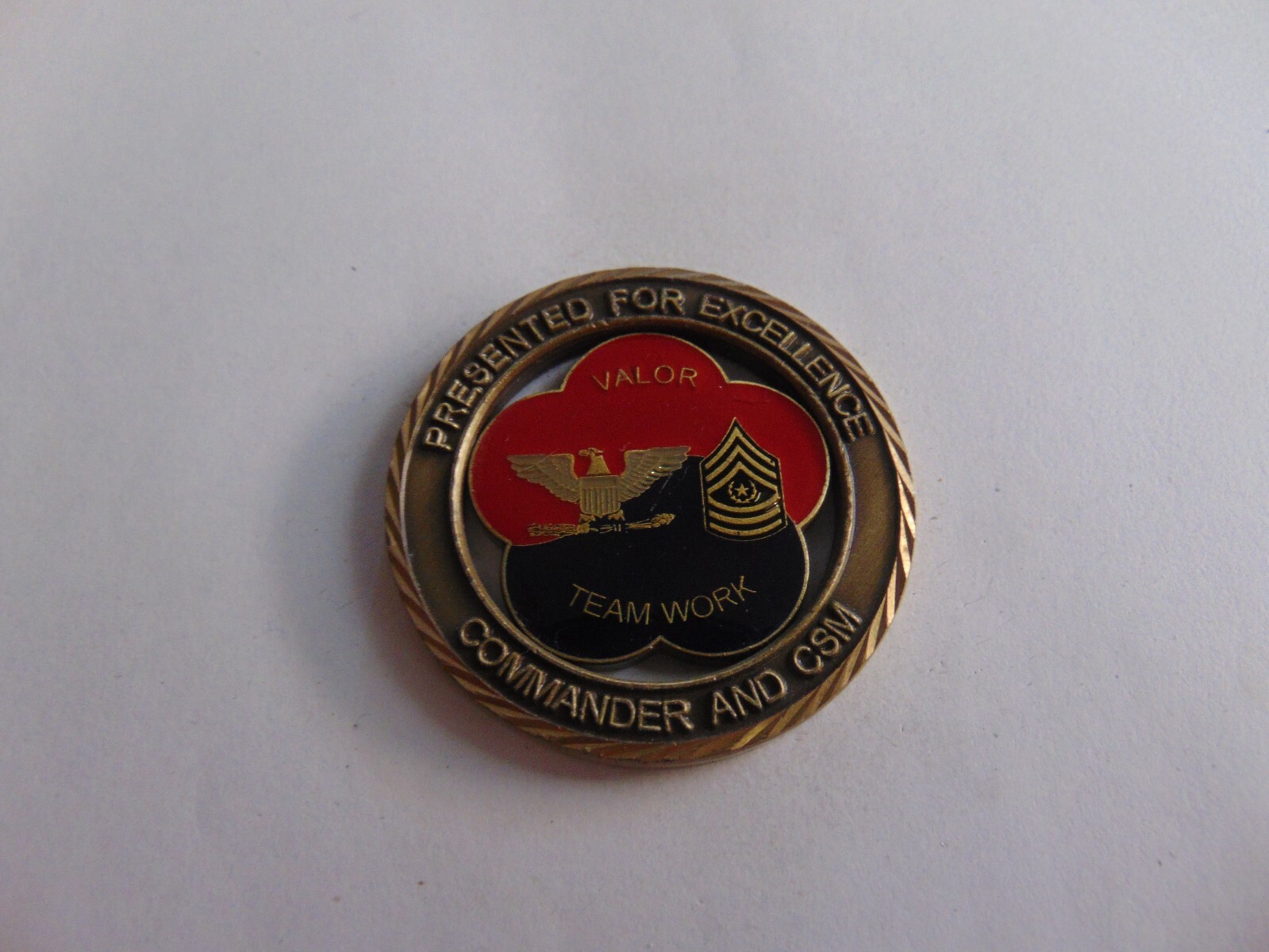 CHALLENGE COIN 34TH SUPPORT GROUP AREA II KOREA COLONEL AND CSM TEAM ...
