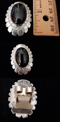 Begay Jerry Signed "JB" Native American Sterling Silver Onyx Bolo Tie ...