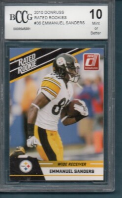 Emmanuel Sanders 2010 Panini Donruss Rated Rookie #36 RC BCCG 10 MINT ...