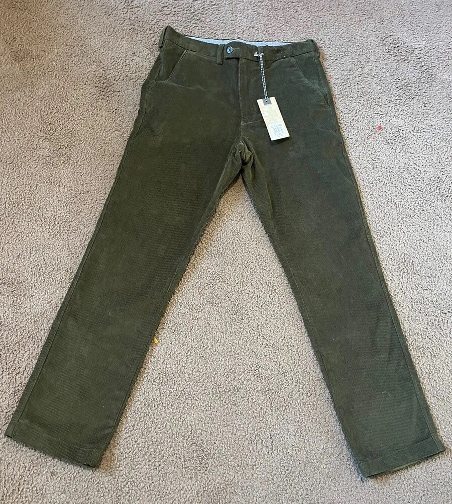 Samuel Windsor Dark Olive Cord Pants Mens 32 (32x30) Corduroy | eBay