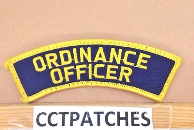 ORDINANCE OFFICER POLICE ROCKER TAB BLUE/YELLOW SHOULDER PATCH 2 | eBay UK