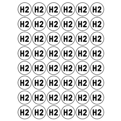 Série H2 - 48 stickers de 2.8cm - Sticker/autocollant | eBay