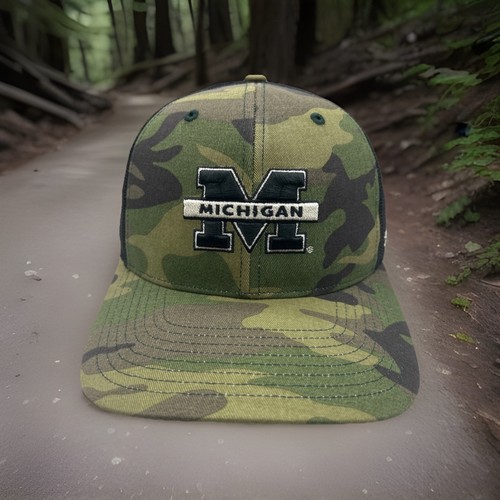 Michigan Wolverines Hat '47 Brand Mesh Trucker Mystery Camo Snapback ...