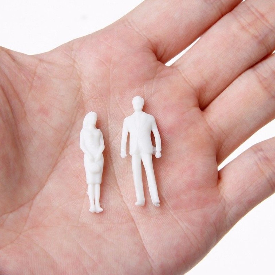 1:75 Scale Model Miniature White-Figures Human Architectural Model 50 ...