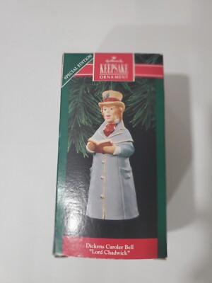 1992 Hallmark Special Edition Dicken's Caroler Porcelain Bell Lord ...