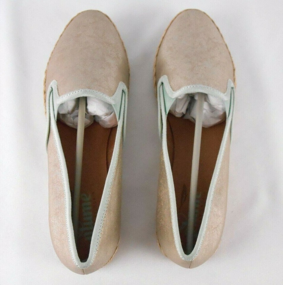 Plume by Faryl Robin Women's Pewter metallic Slip On Espadrille flats ...