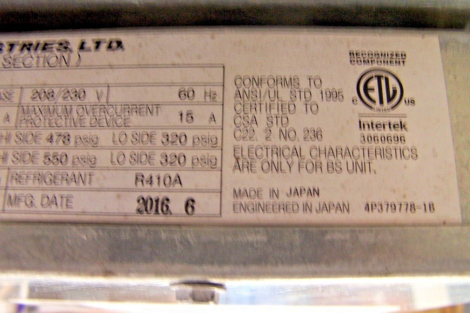 DAIKIN INDUSTRIES BS UNIT SINGLE PORT BRANCH SELECTOR BOX BSQ36TVJ | eBay